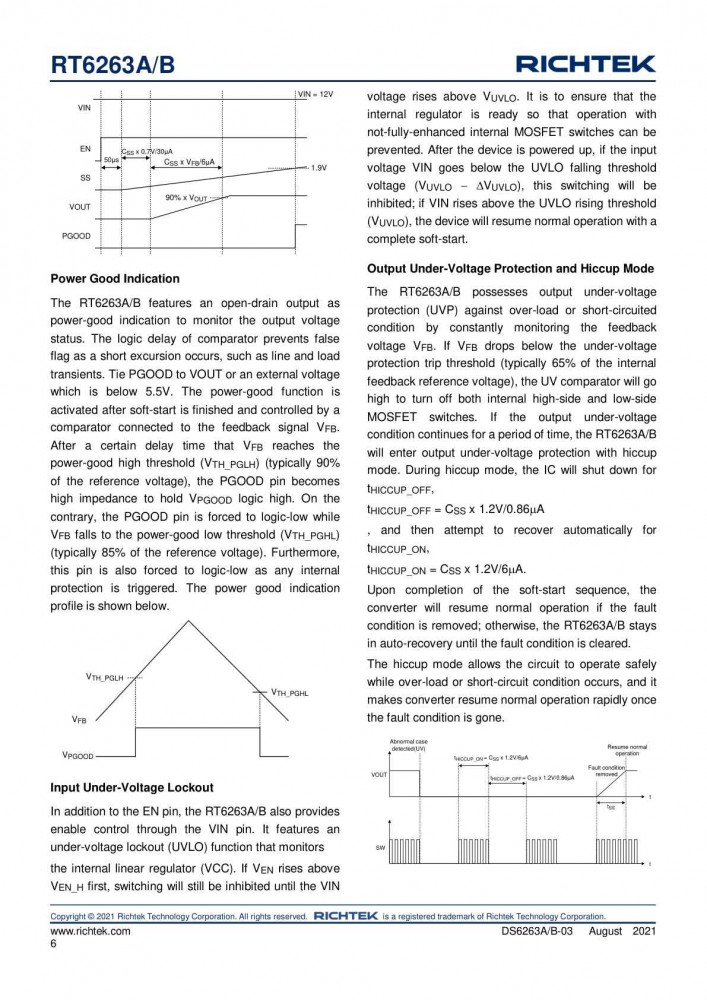 RT6263A/B datasheet page 6