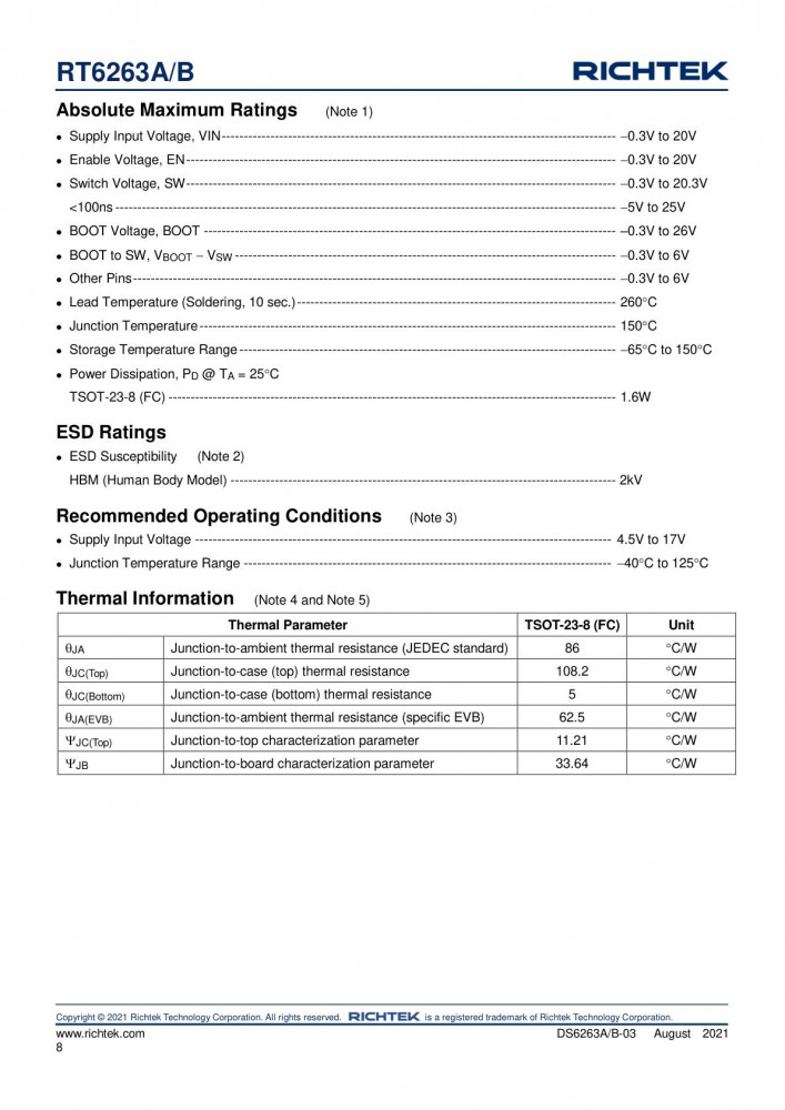 RT6263A/B datasheet page 8