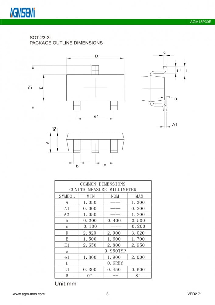AGM15P30E datasheet page 8