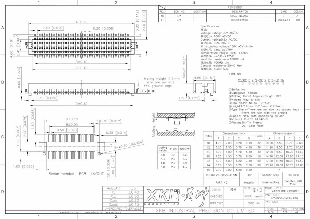 X0502FVS-80AS-LPSN technical document page