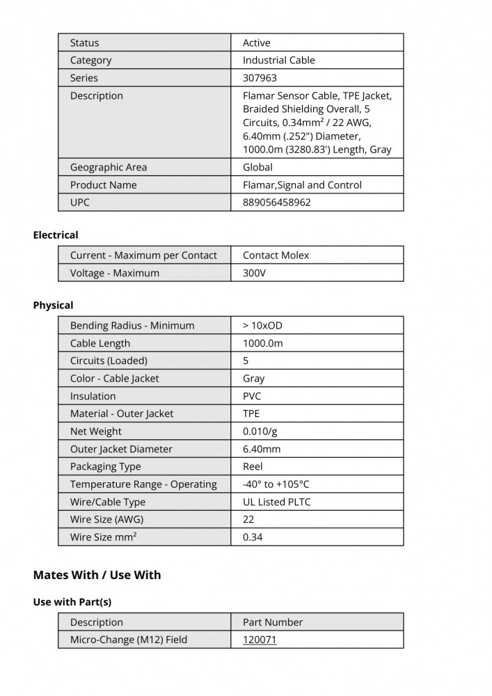 Technical document image 2 for MOLEX 1552410030