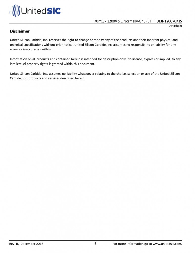 UJ3N120070K3S datasheet page 9