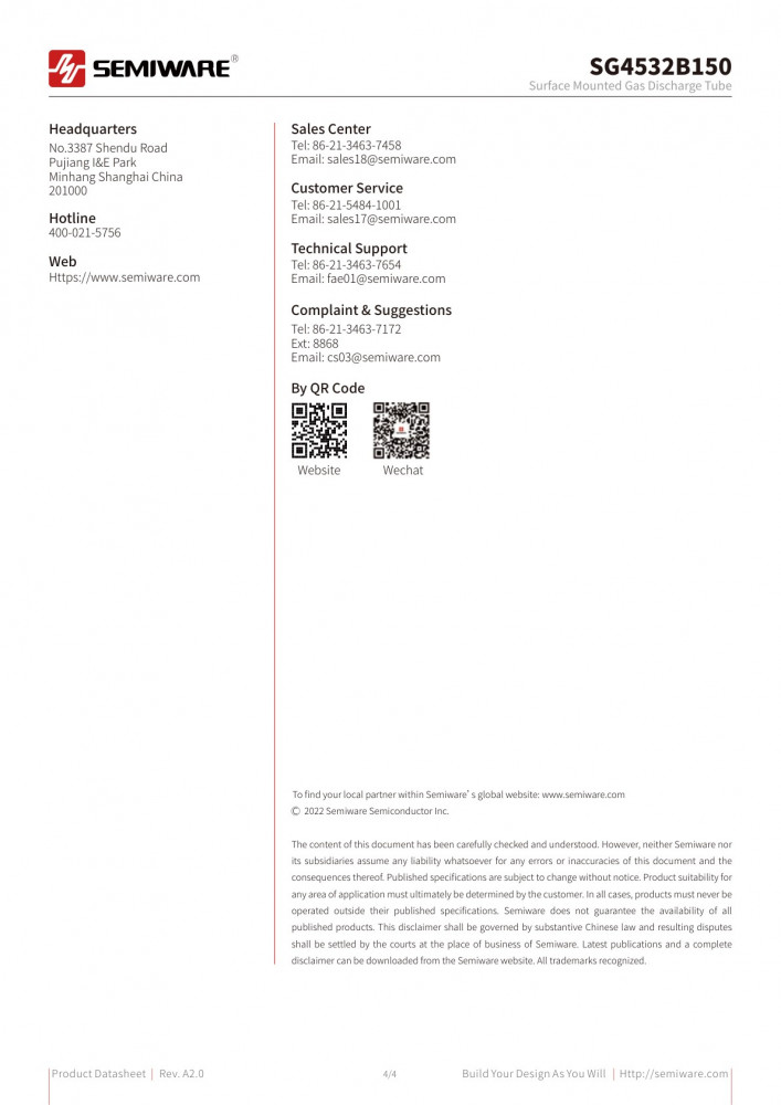 SG4532B150 datasheet page 4