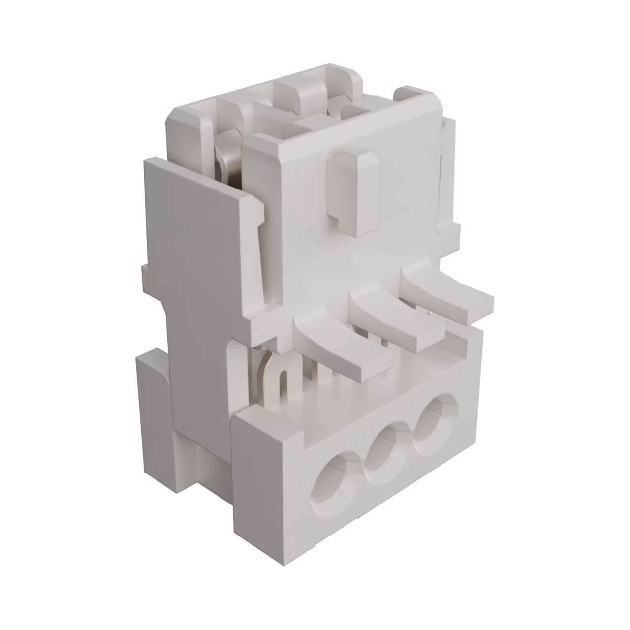 Appli-Mate RAST 2.5 IDT Housing, 2.50mm Pitch, with Side Latches, Female, 5 Circuits, Position Keys A & F Removed, Polarizing Rib Between 1/2