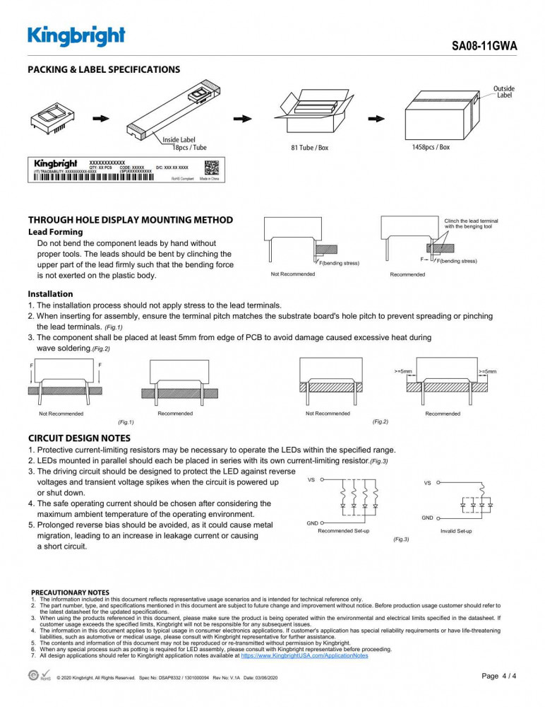 SA08-11GWA datasheet page 4