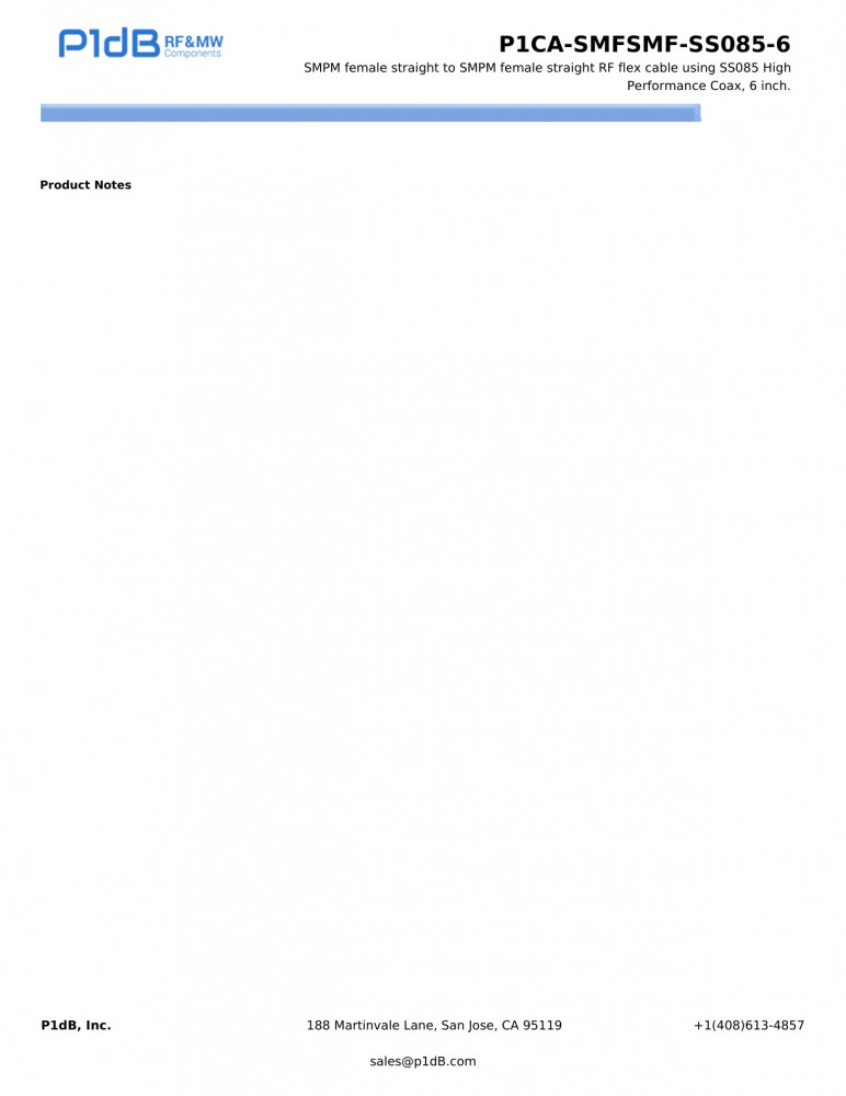 P1CA-SMFSMF-SS085-6 technical document, page 2