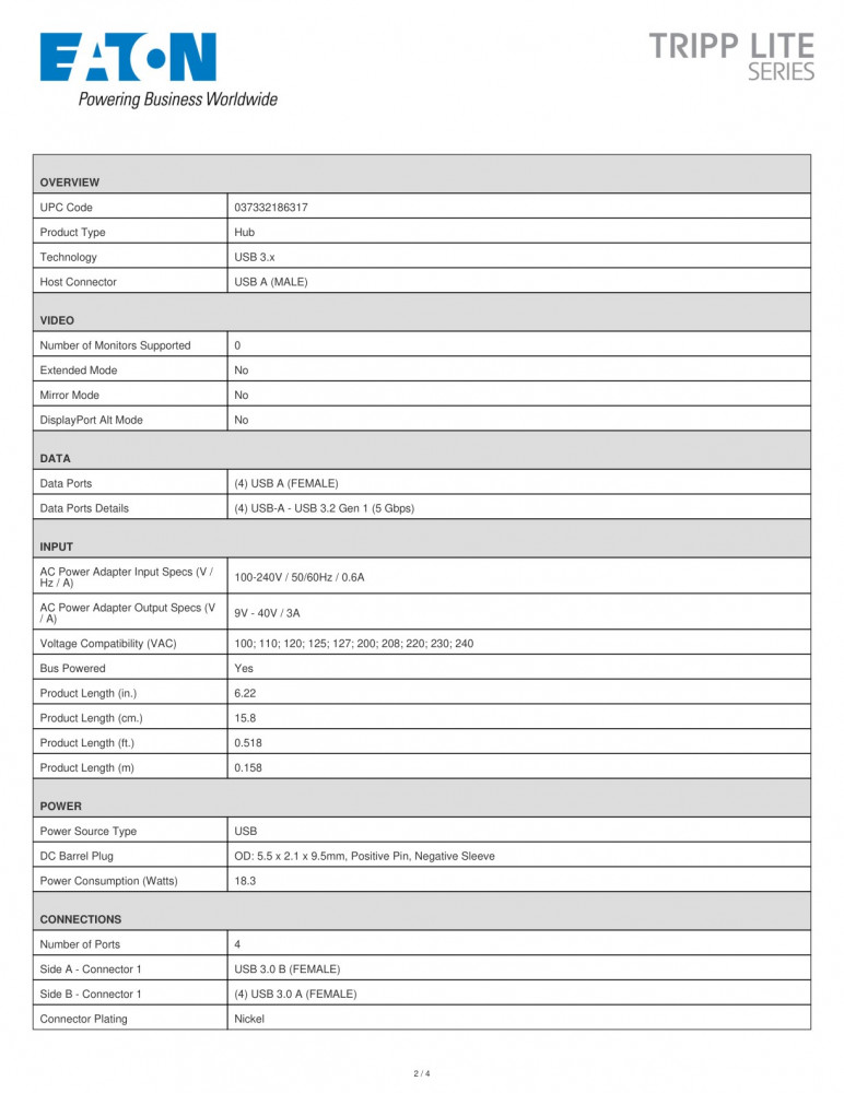 U360-004-IND technical document page 2