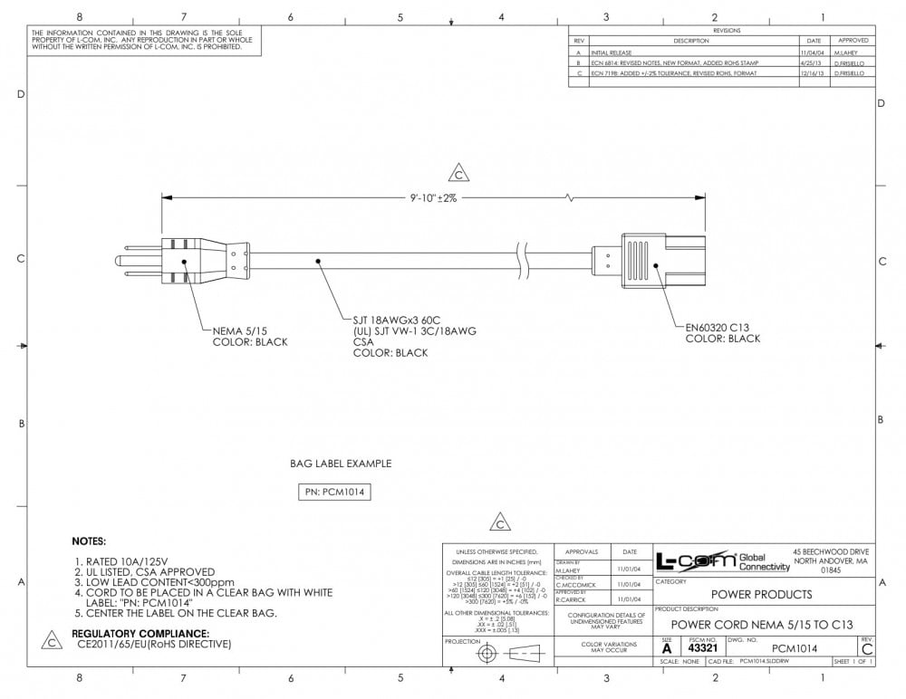PCM1014 technical document preview
