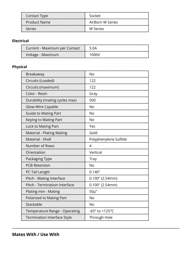WRDV122SAD9JTA technical document page 2