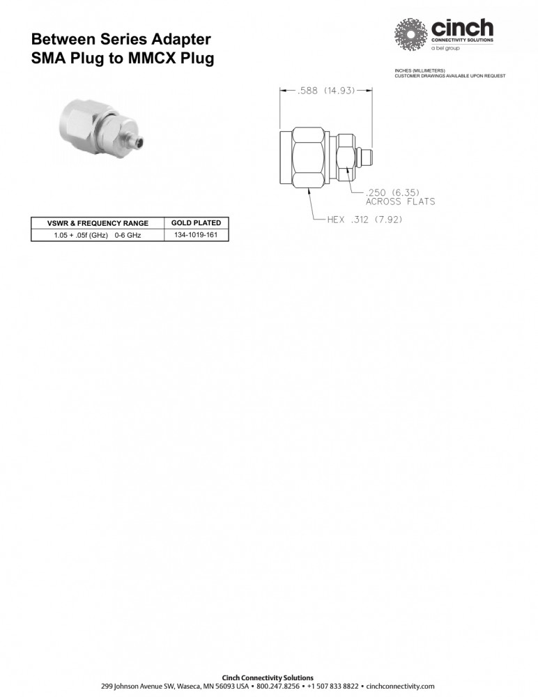 Bel Fuse 134-1019-161 technical document page