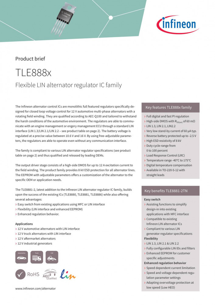 TLE888x product brief page 1