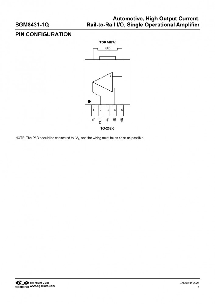 SGM8431-1Q datasheet page 3