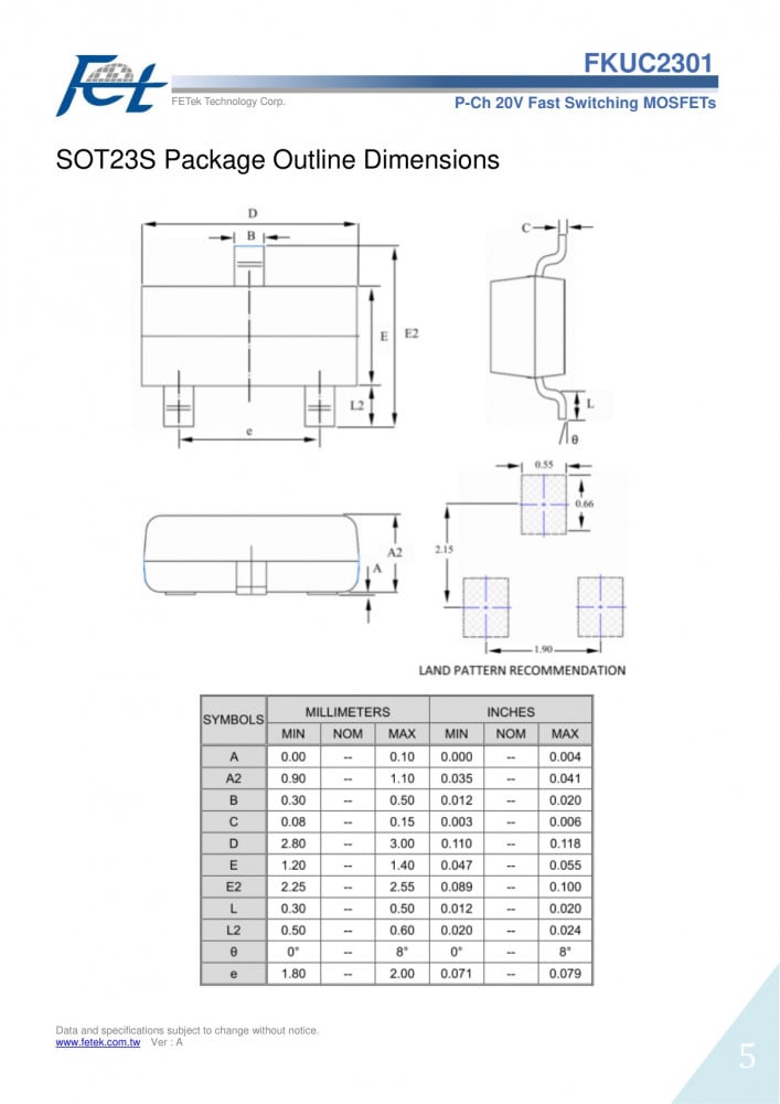 FKUC2301 datasheet page 5