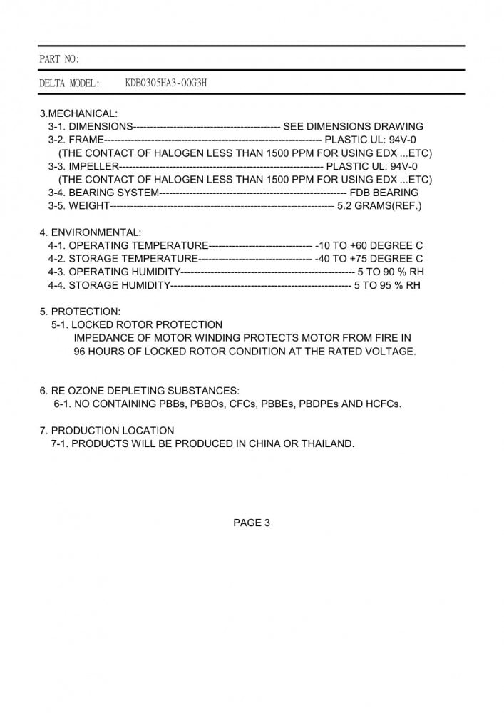 KDB0305HA3-00G3H specification page 5
