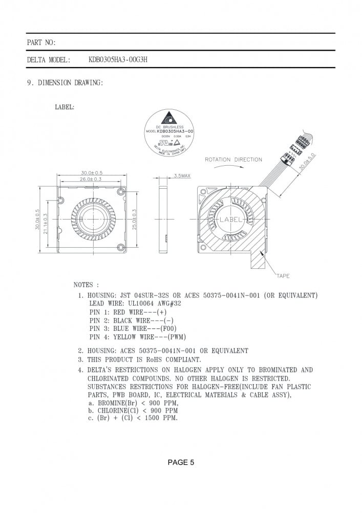 KDB0305HA3-00G3H specification page 7