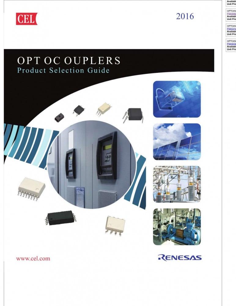CEL optocoupler selection guide page 2