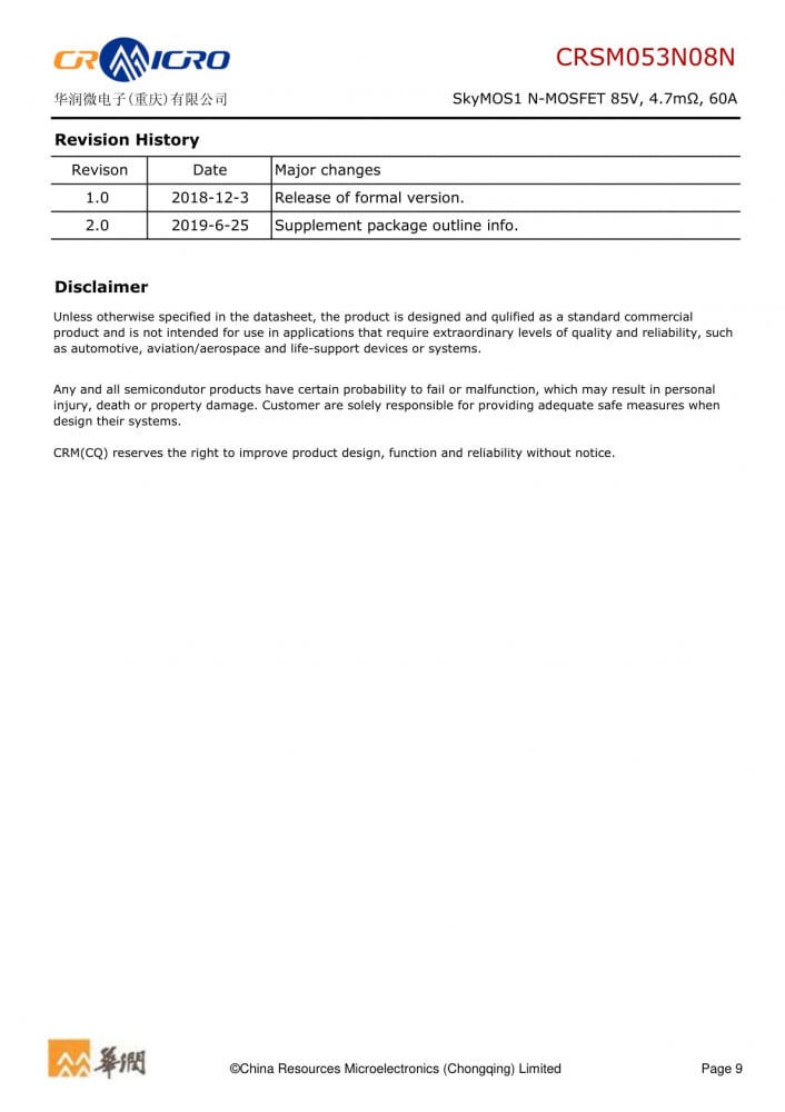 CRSM053N08N datasheet page 9