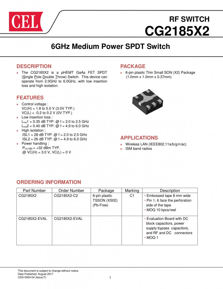 CG2185X2-C2 datasheet page 1