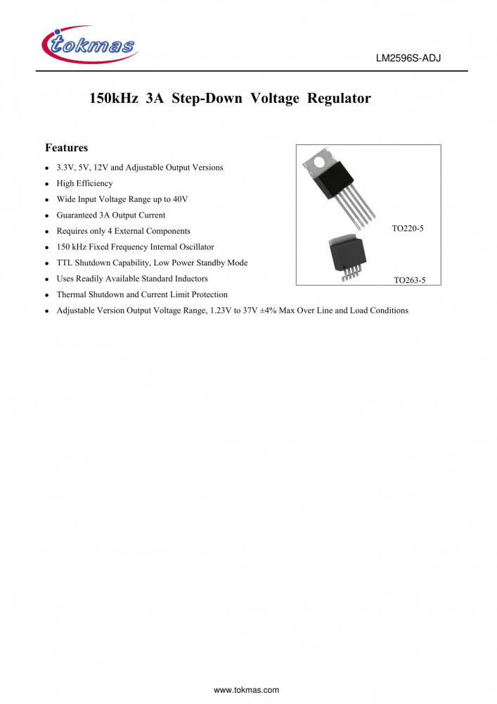 LM2596S-ADJ datasheet page 1
