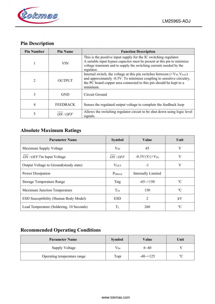LM2596S-ADJ datasheet page 4
