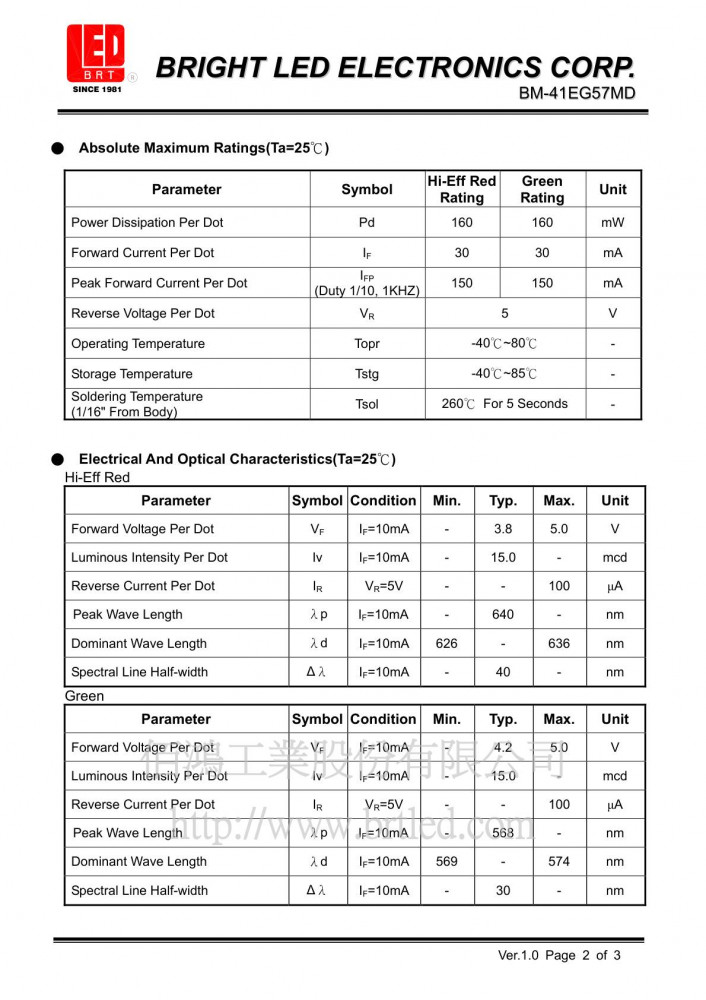 BM-41EG57MD technical document, page 2
