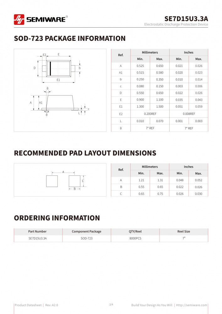 SE7D15U3.3A datasheet page 3