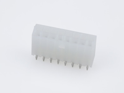 Mini-Fit Plus PCB Receptacle, 4.20mm Pitch, Dual Row, Vertical, Blind Mating, 16 Circuits, with Snap-in Plastic Peg PCB Lock, PA Polyamide Nylon 6/6, UL 94V-0, Select Gold (Au) Over Nickel (Ni) Plating