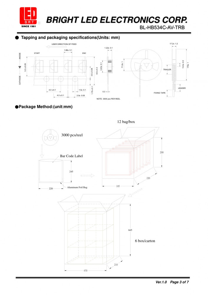 BL-HB534C-AV-TRB datasheet page 3