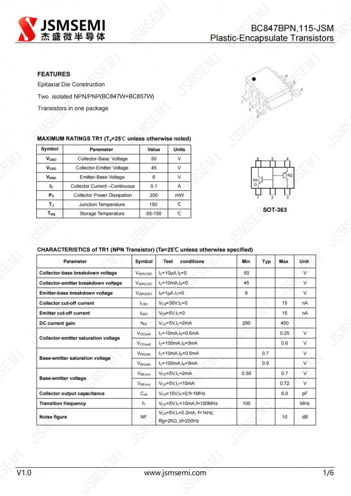 BC847BPN,115-JSM datasheet page 1