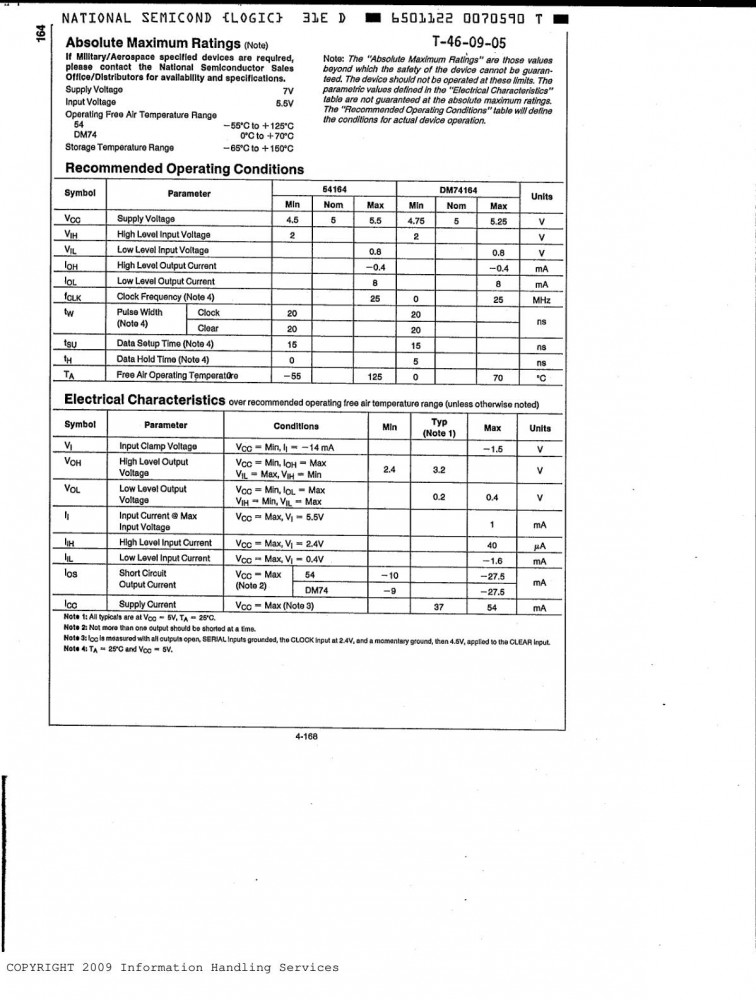 54164DM/B datasheet page 3