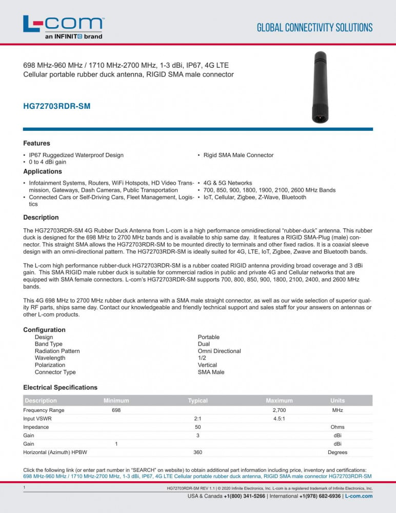 HG72703RDR-SM product document page 1