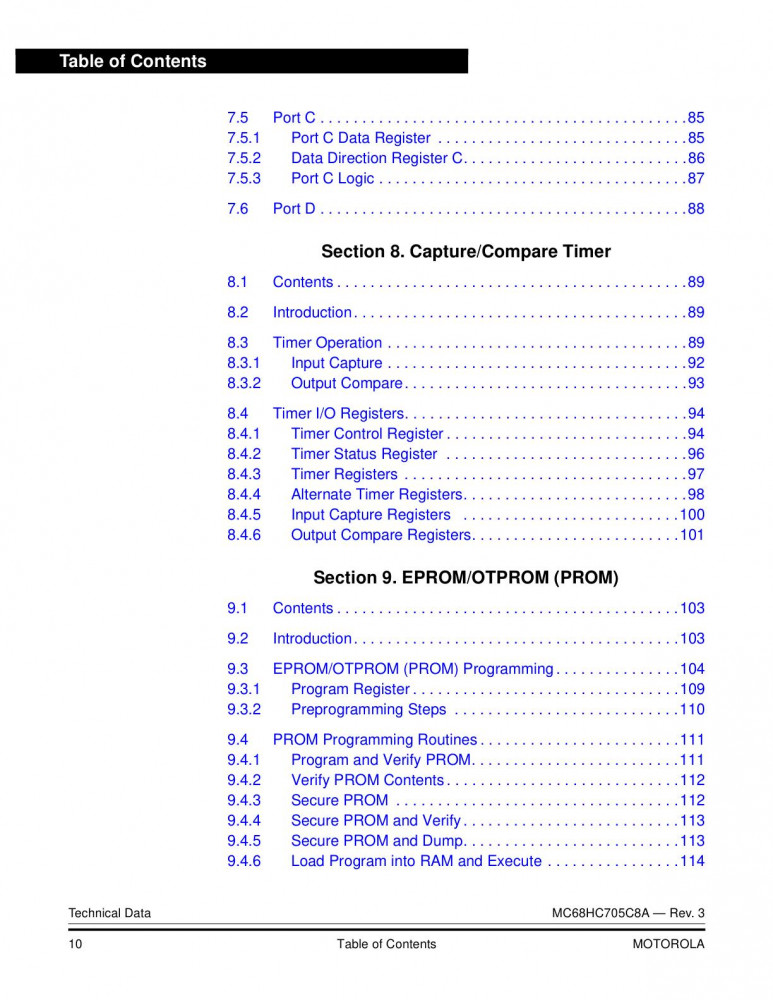 Motorola datasheet page 10