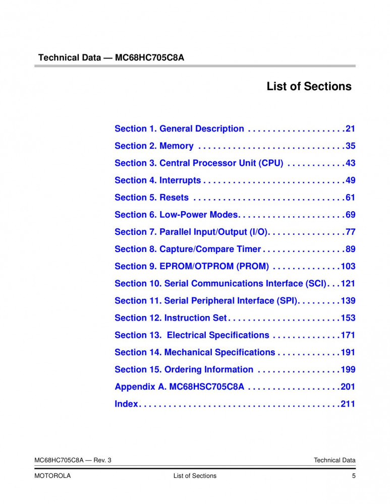 Motorola datasheet page 5