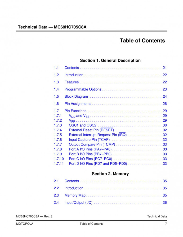 Motorola datasheet page 7