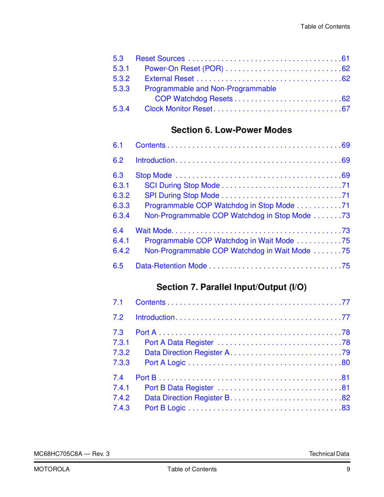 Motorola datasheet page 9