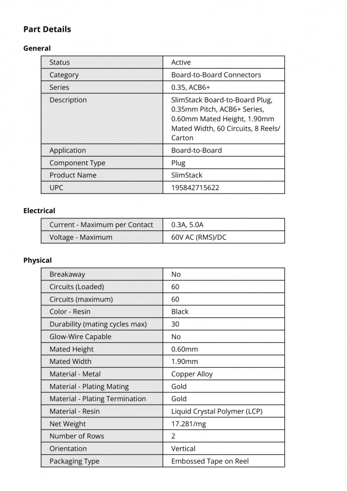 Technical document page 2 for product 2167010609