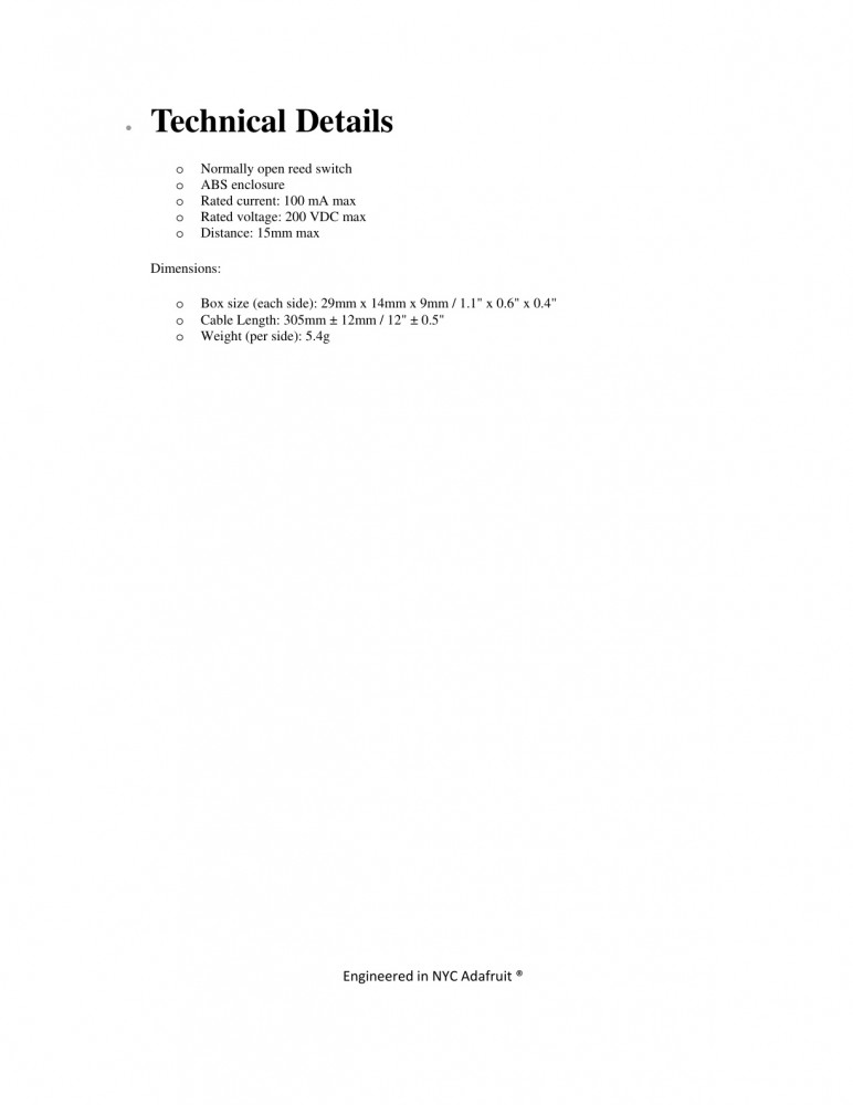 Adafruit 375 technical document page 2