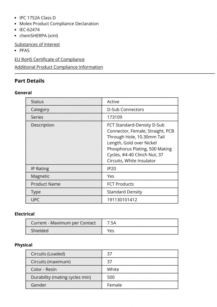 MOLEX 1731091786 technical document page 2