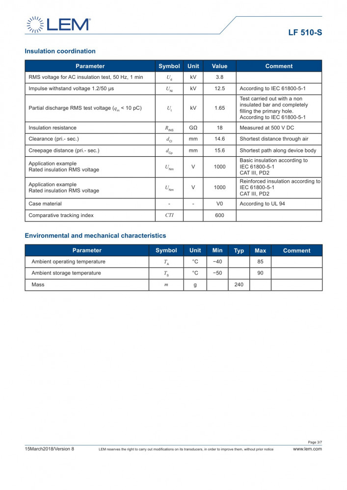 LF 510-S datasheet page 3