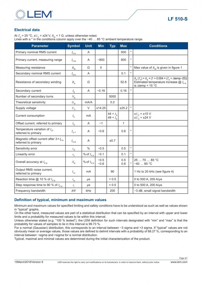 LF 510-S datasheet page 4