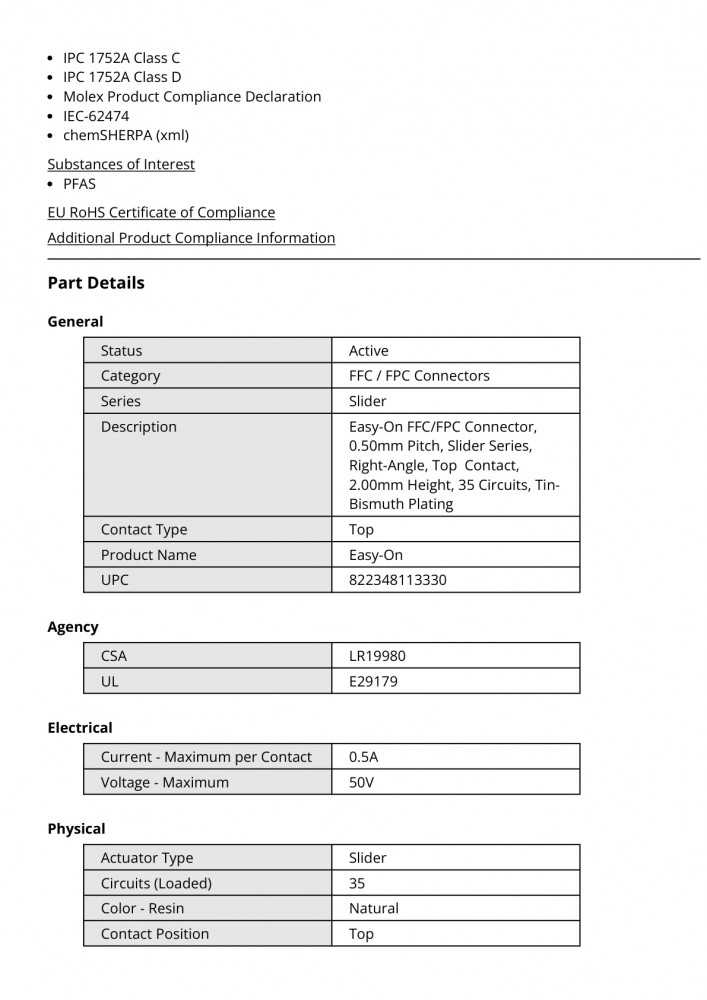 MOLEX 541043596 technical document preview, page 2