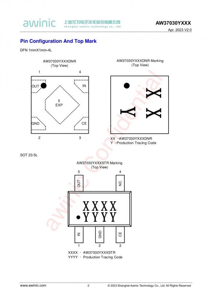 AW37030D280DNR datasheet page 2