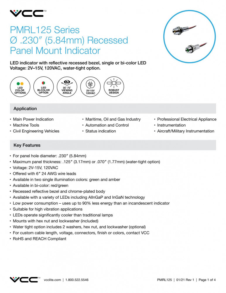 PMRL125 series datasheet page 1