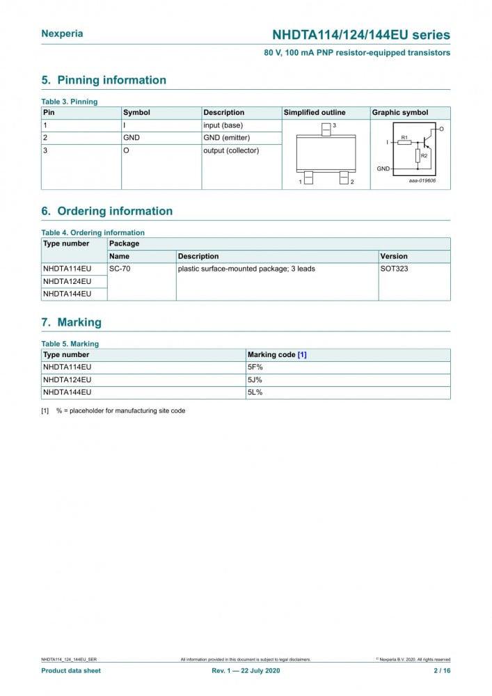 NHDTA114EUX datasheet page 2