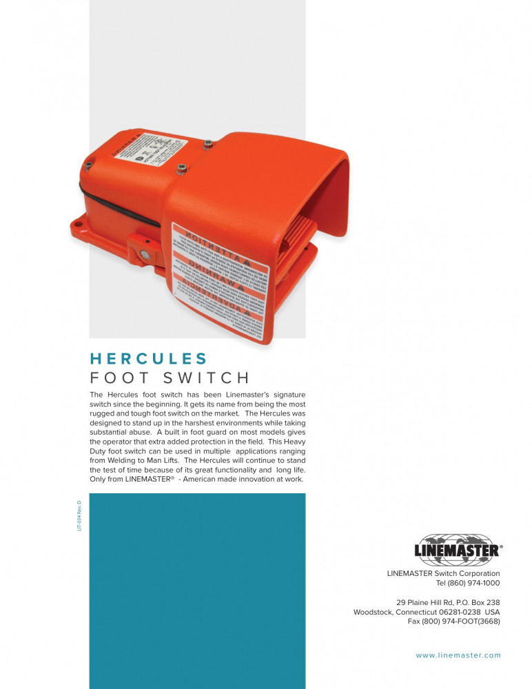 Hercules foot switch technical document, page 1
