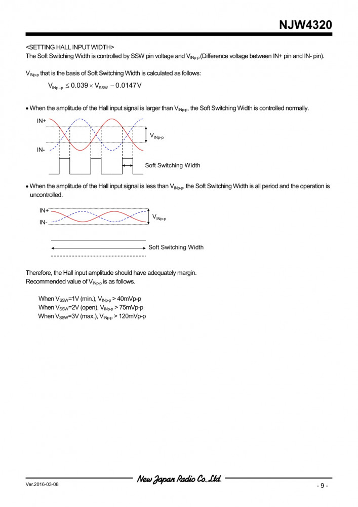 NJW4320 datasheet page 9