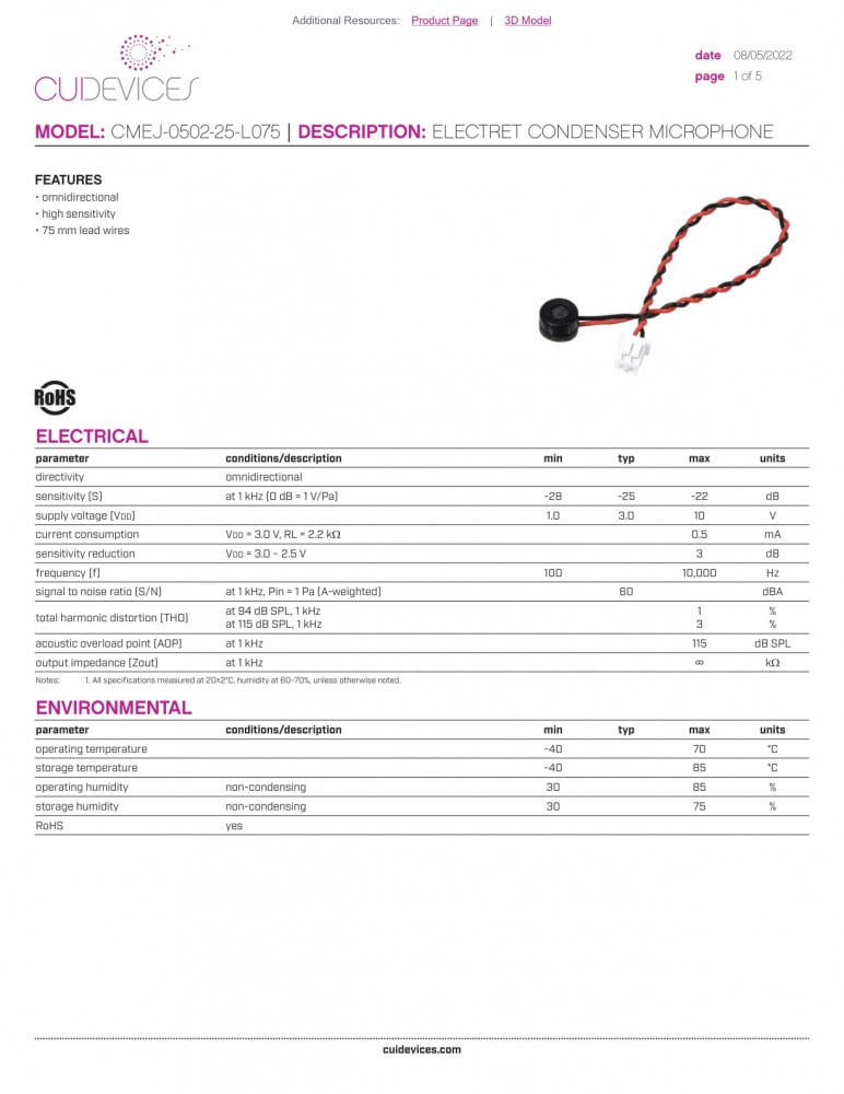 CMEJ-0502-25-L075 datasheet page 1