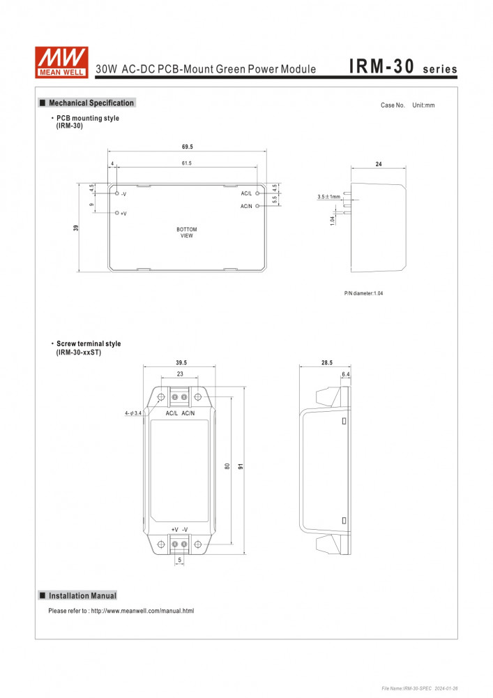 IRM-30 datasheet page 4