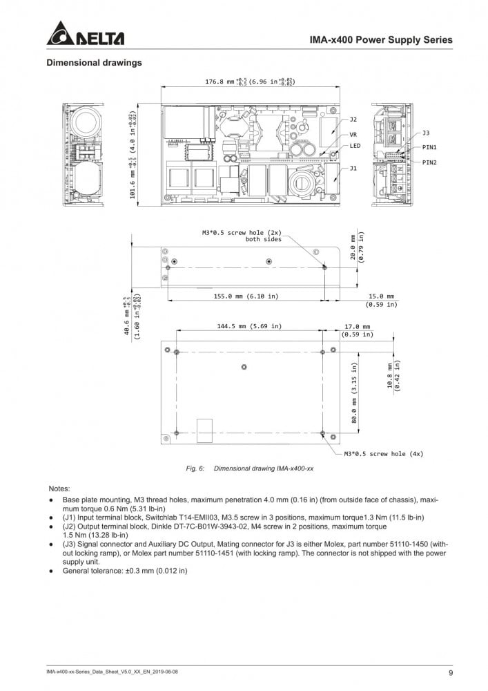 DELTA IMA-S400-48-ZNPLY datasheet page 9