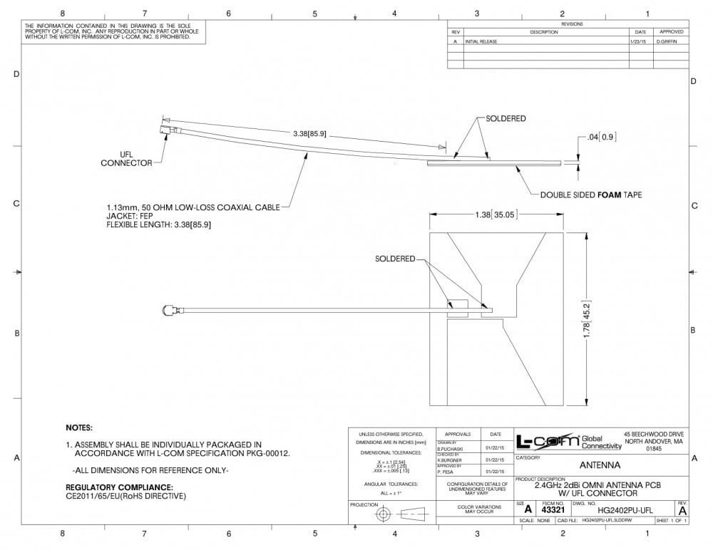 HG2402PU-UFL technical document page